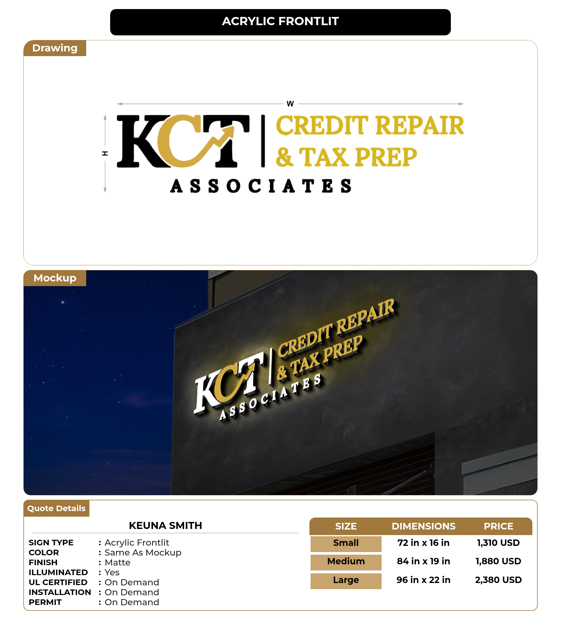 CUSTOM MOCKUP SIGN FOR keuna smith – Signize