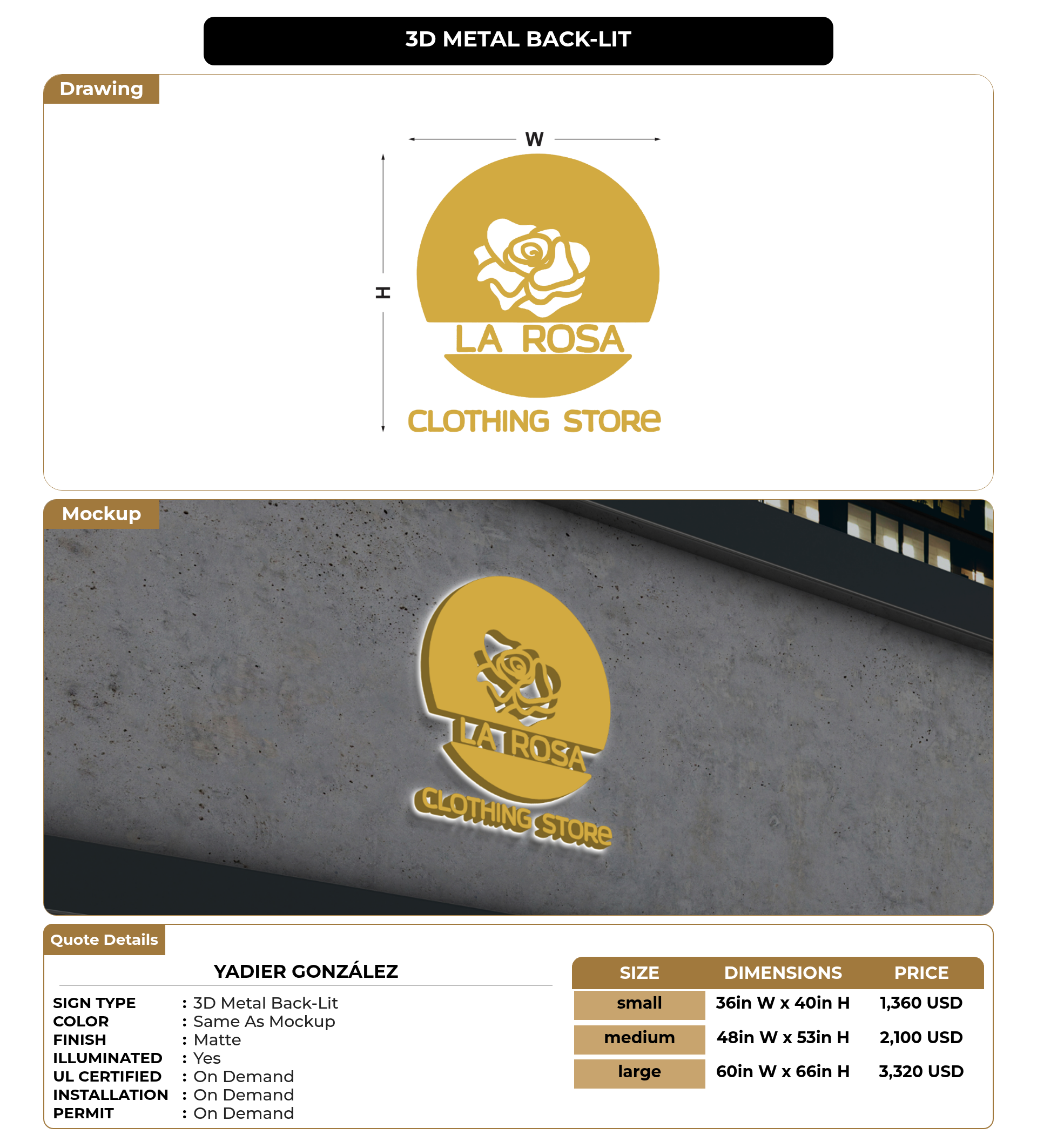 CUSTOM MOCKUP SIGN FOR Yadier González – Signize