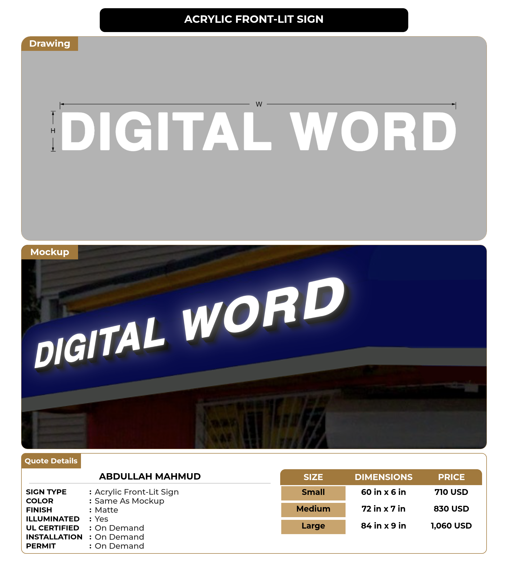 CUSTOM MOCKUP SIGN FOR Abdullah Mahmud – Signize