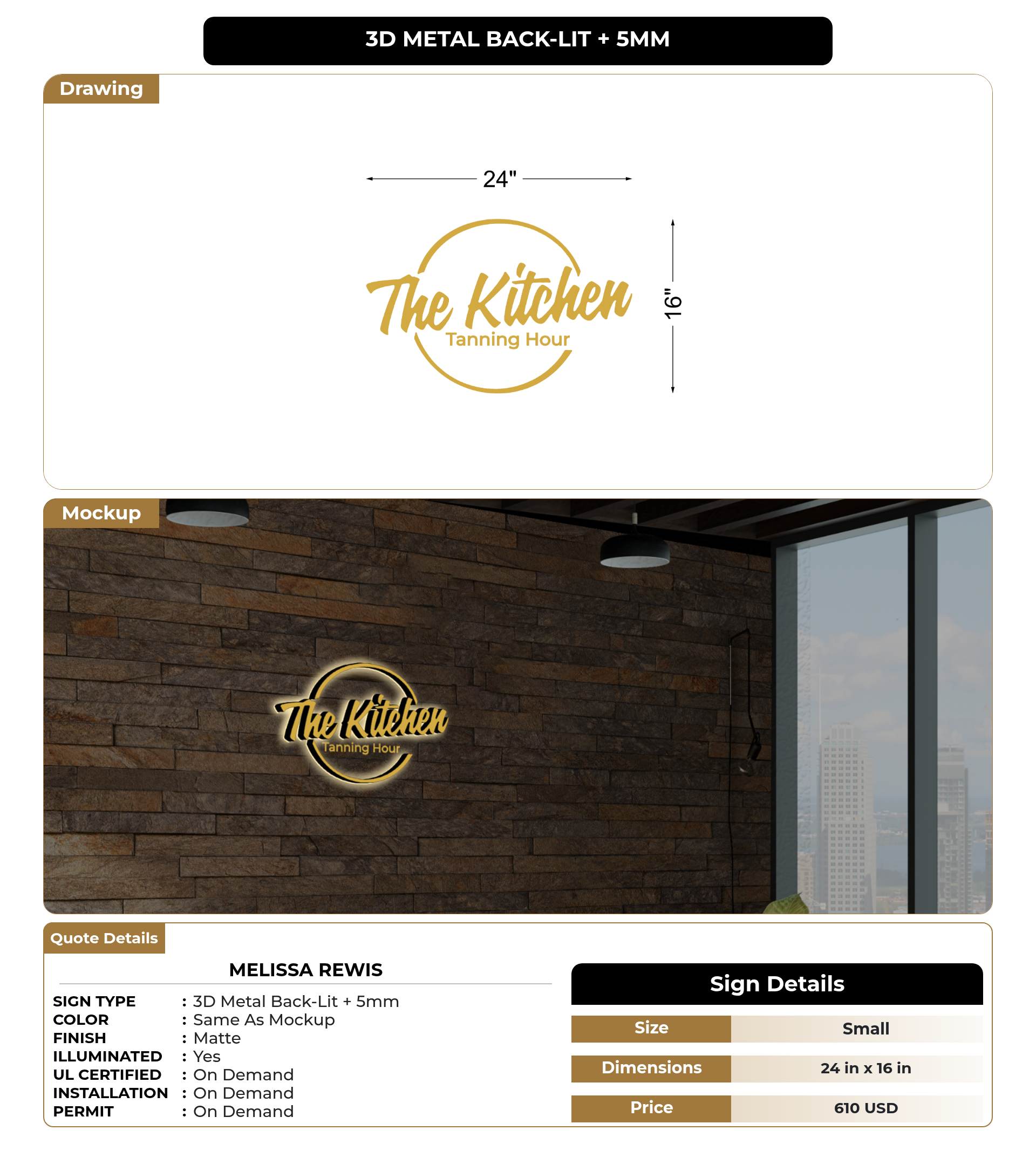 CUSTOM MOCKUP SIGN FOR melissa rewis – Signize