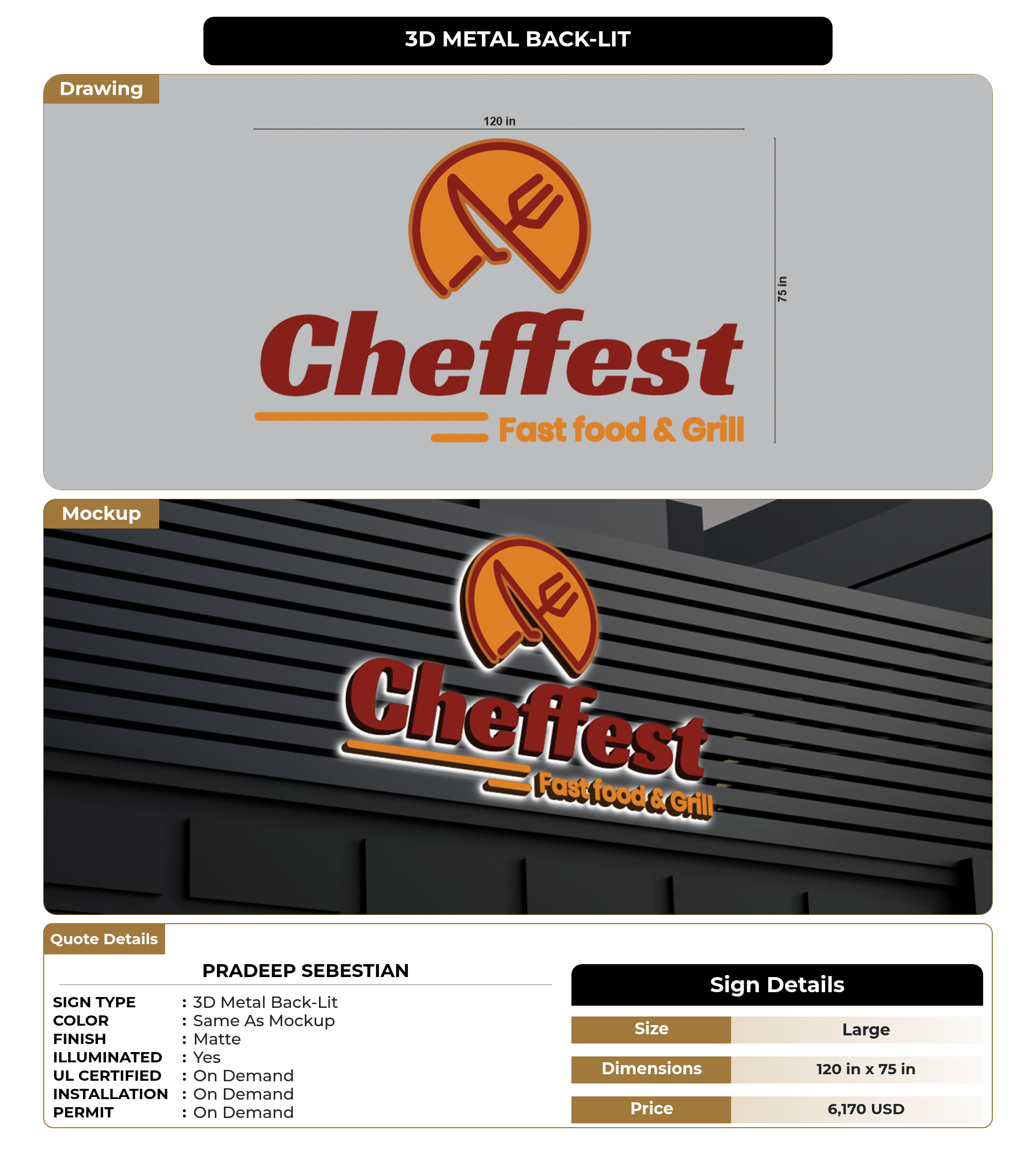 CUSTOM MOCKUP SIGN FOR Pradeep Sebestian – Signize