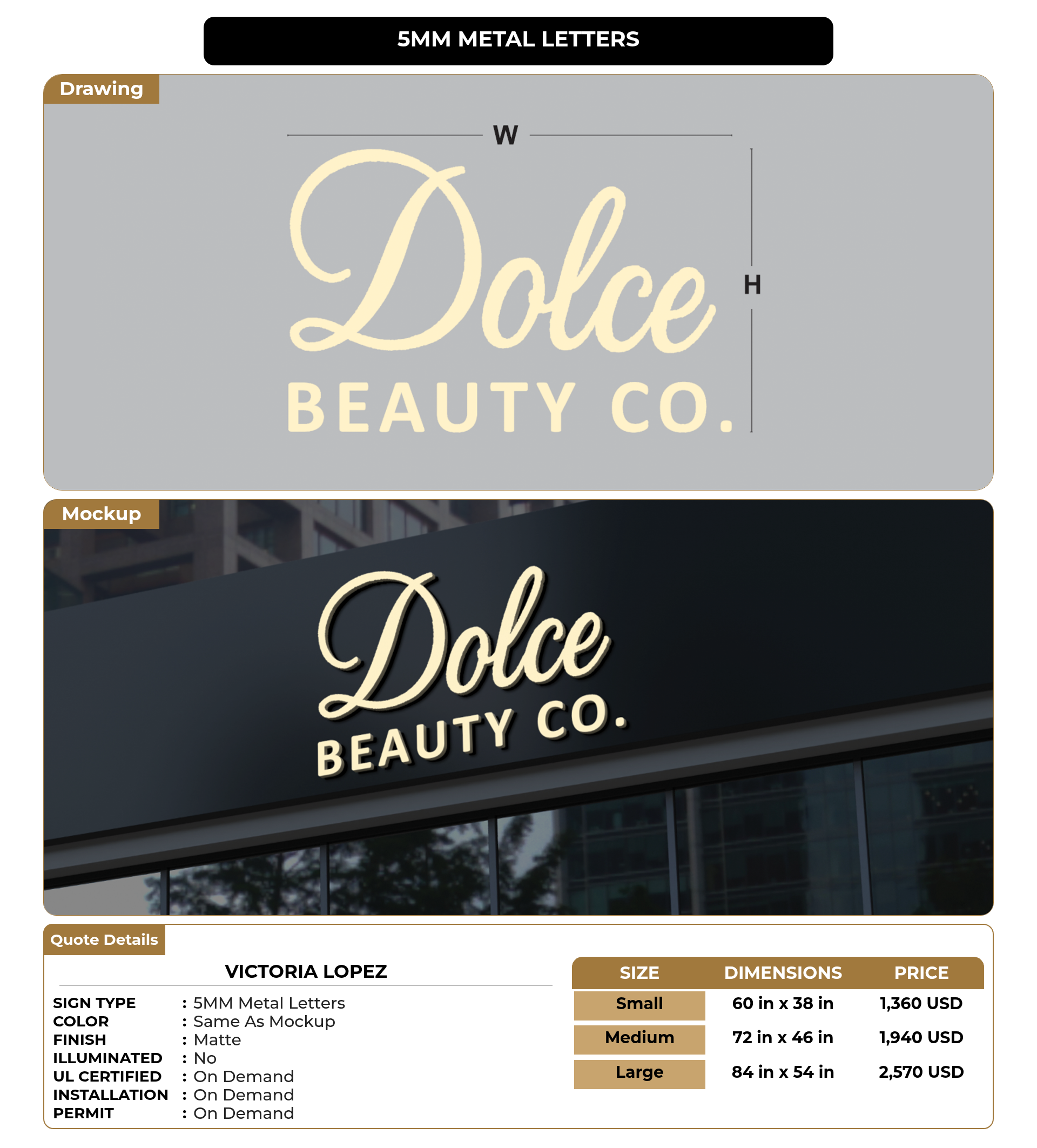 CUSTOM MOCKUP SIGN FOR Victoria Lopez – Signize