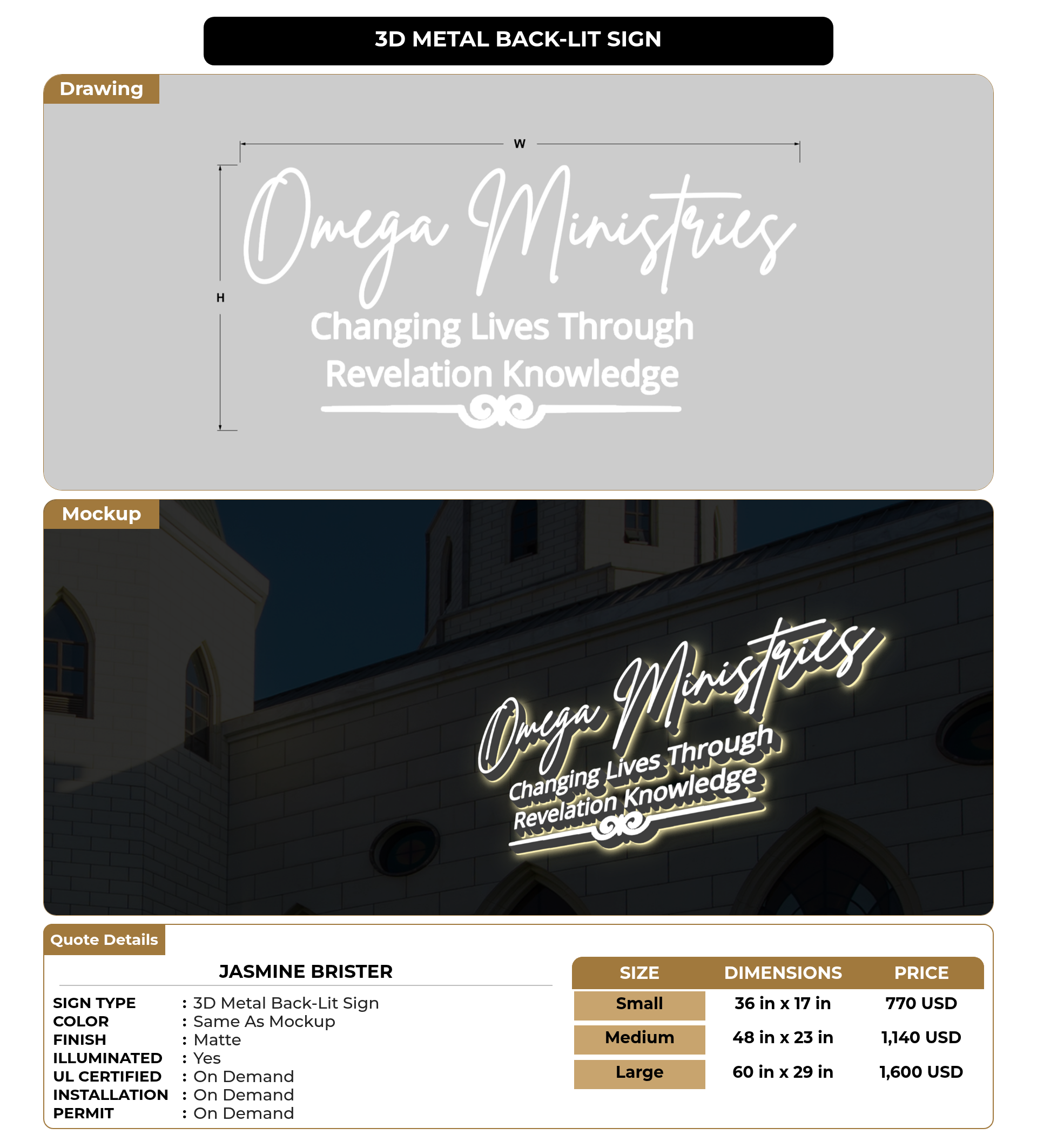 CUSTOM MOCKUP SIGN FOR Jasmine Brister – Signize