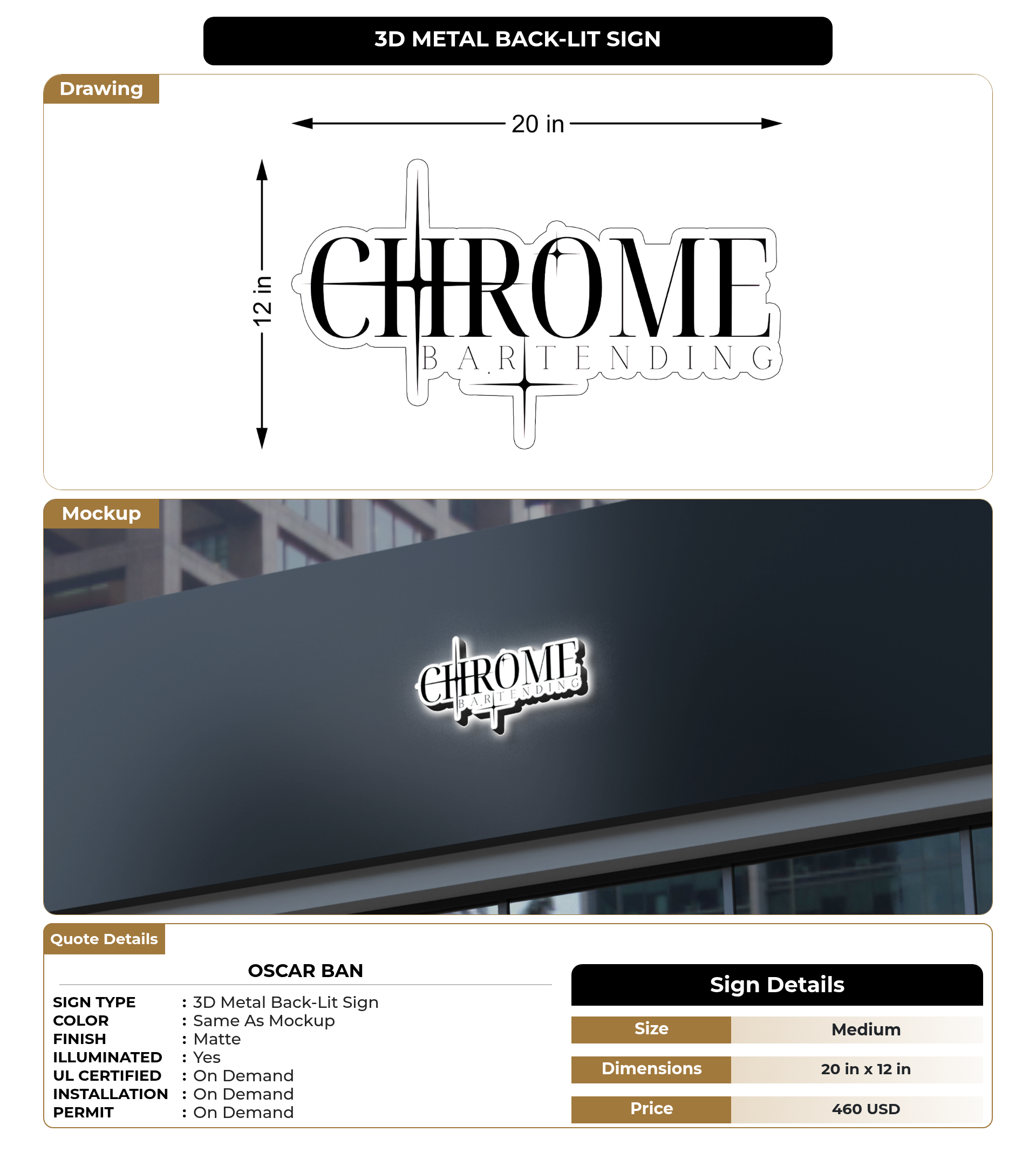 CUSTOM MOCKUP SIGN FOR Oscar Ban – Signize