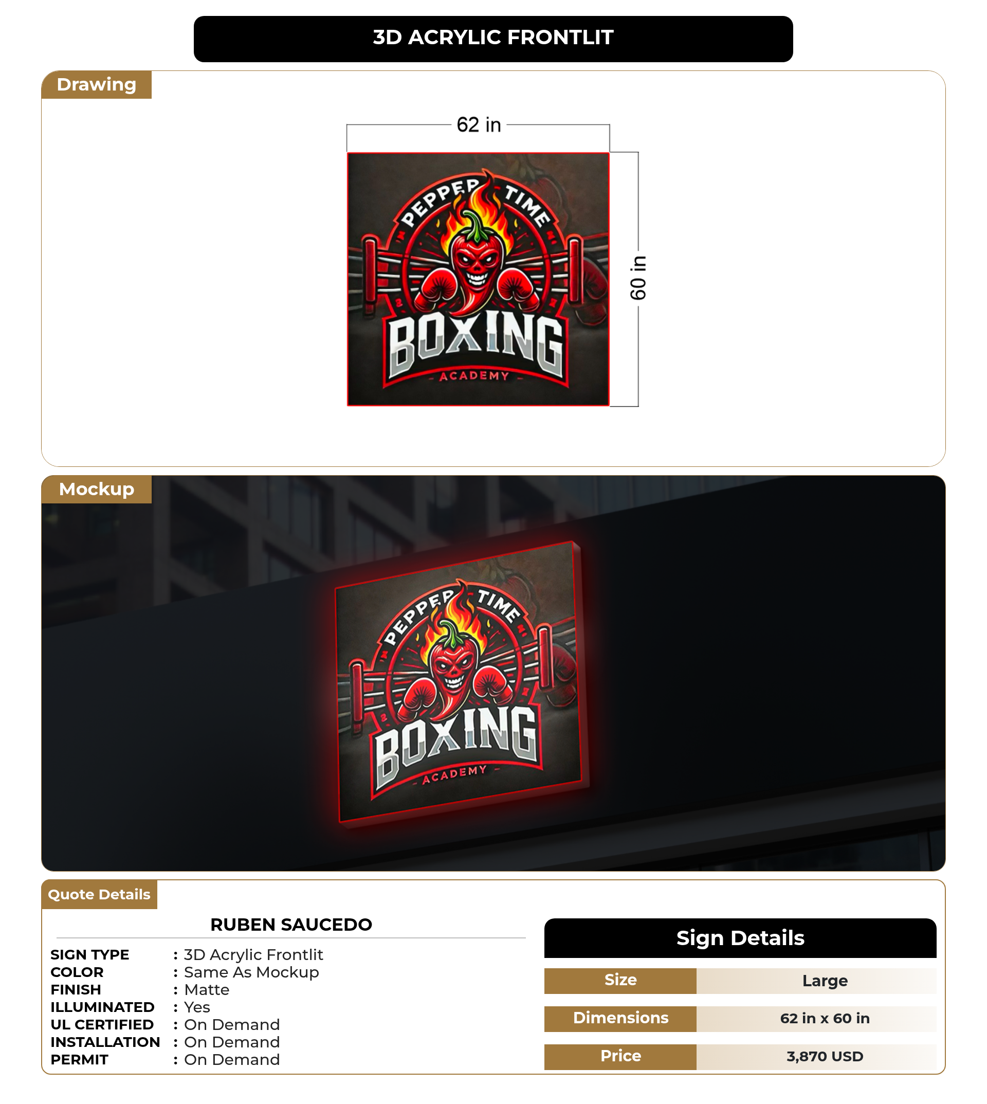 CUSTOM MOCKUP SIGN FOR Ruben Saucedo – Signize