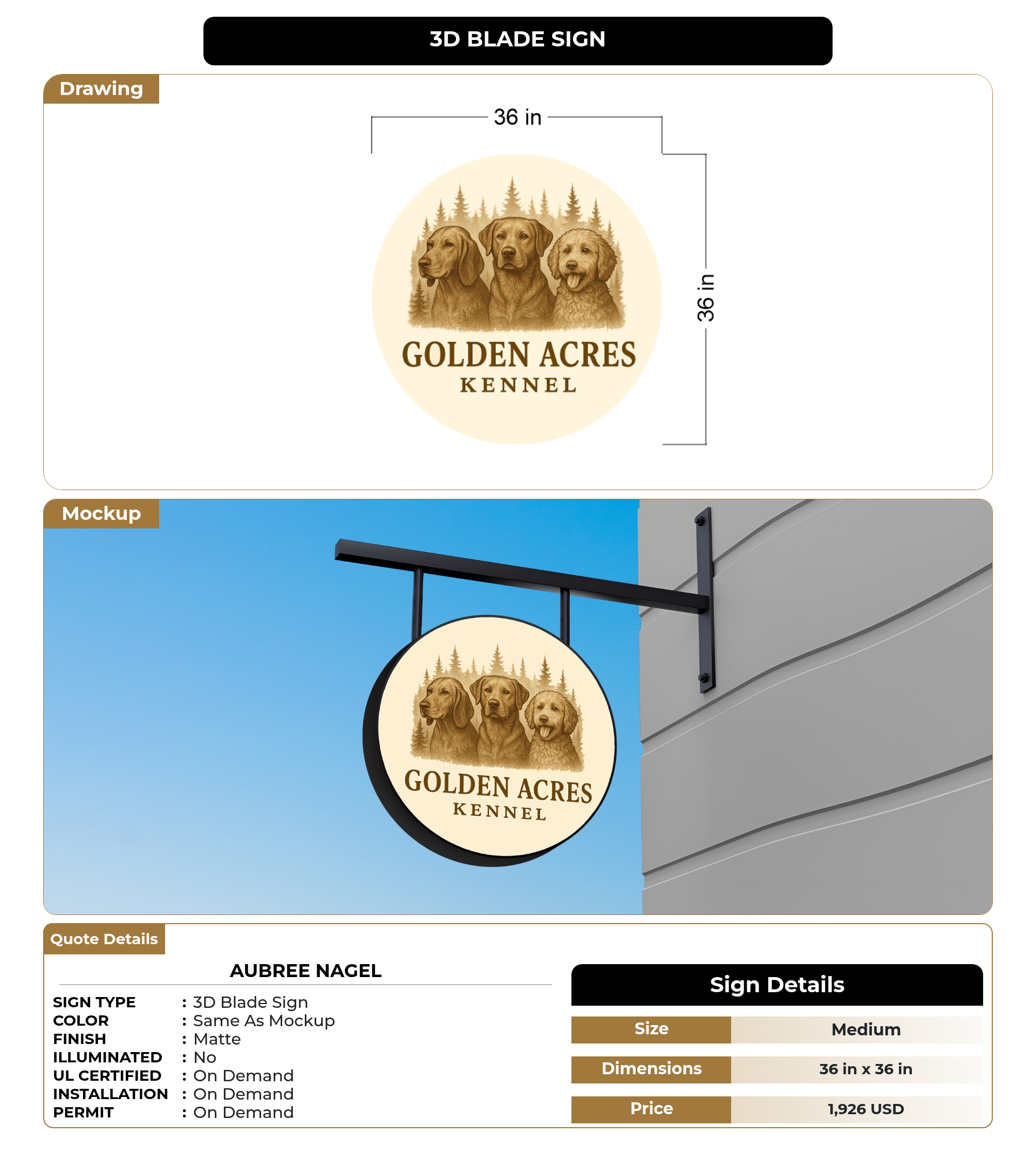 CUSTOM MOCKUP SIGN FOR Aubree Nagel – Signize