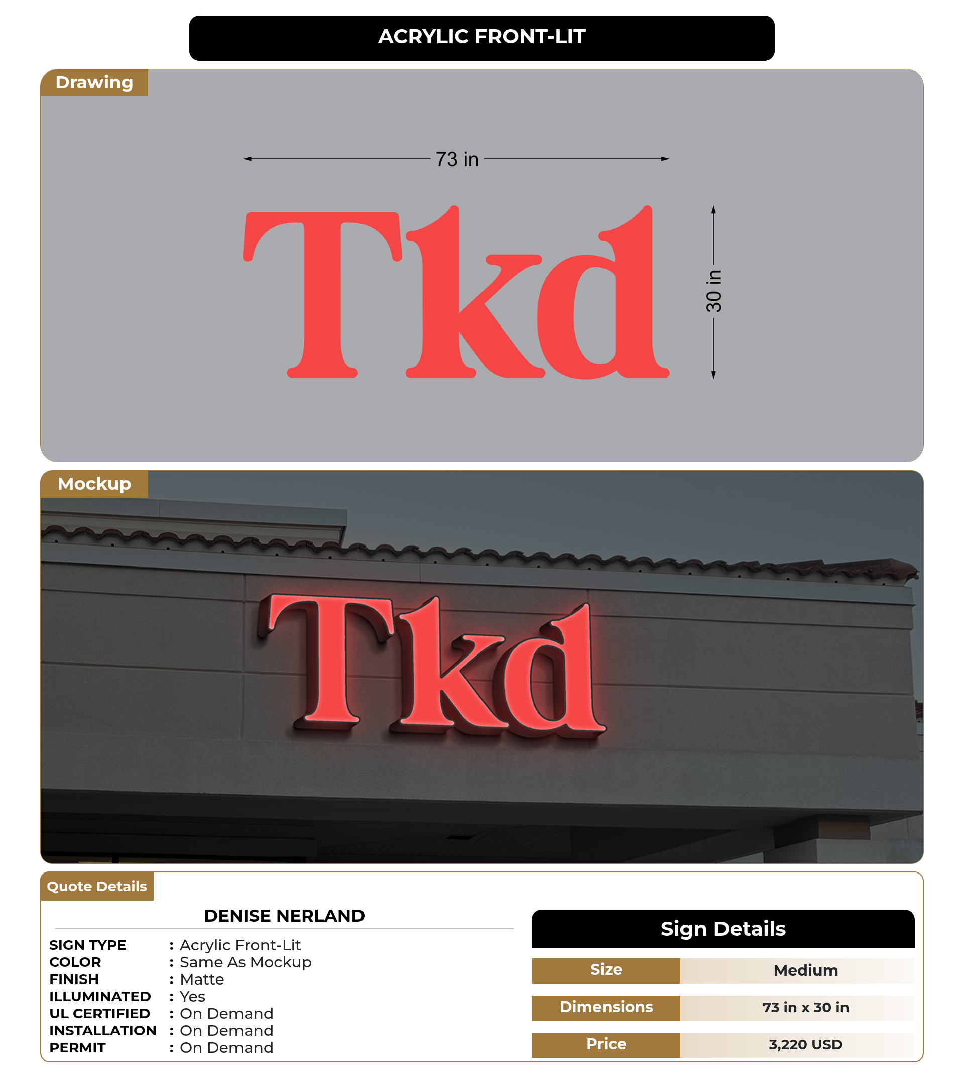 CUSTOM MOCKUP SIGN FOR Denise Nerland – Signize
