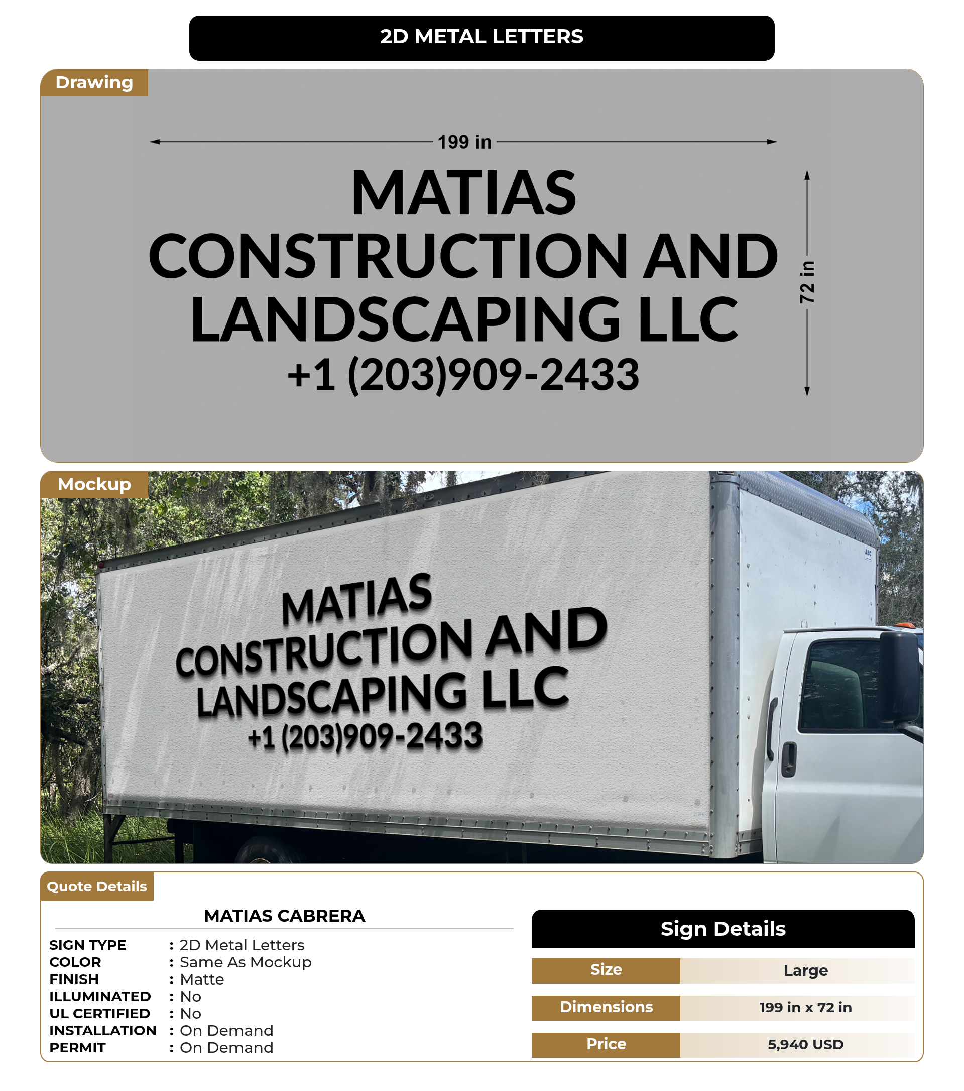 CUSTOM MOCKUP SIGN FOR matias cabrera – Signize