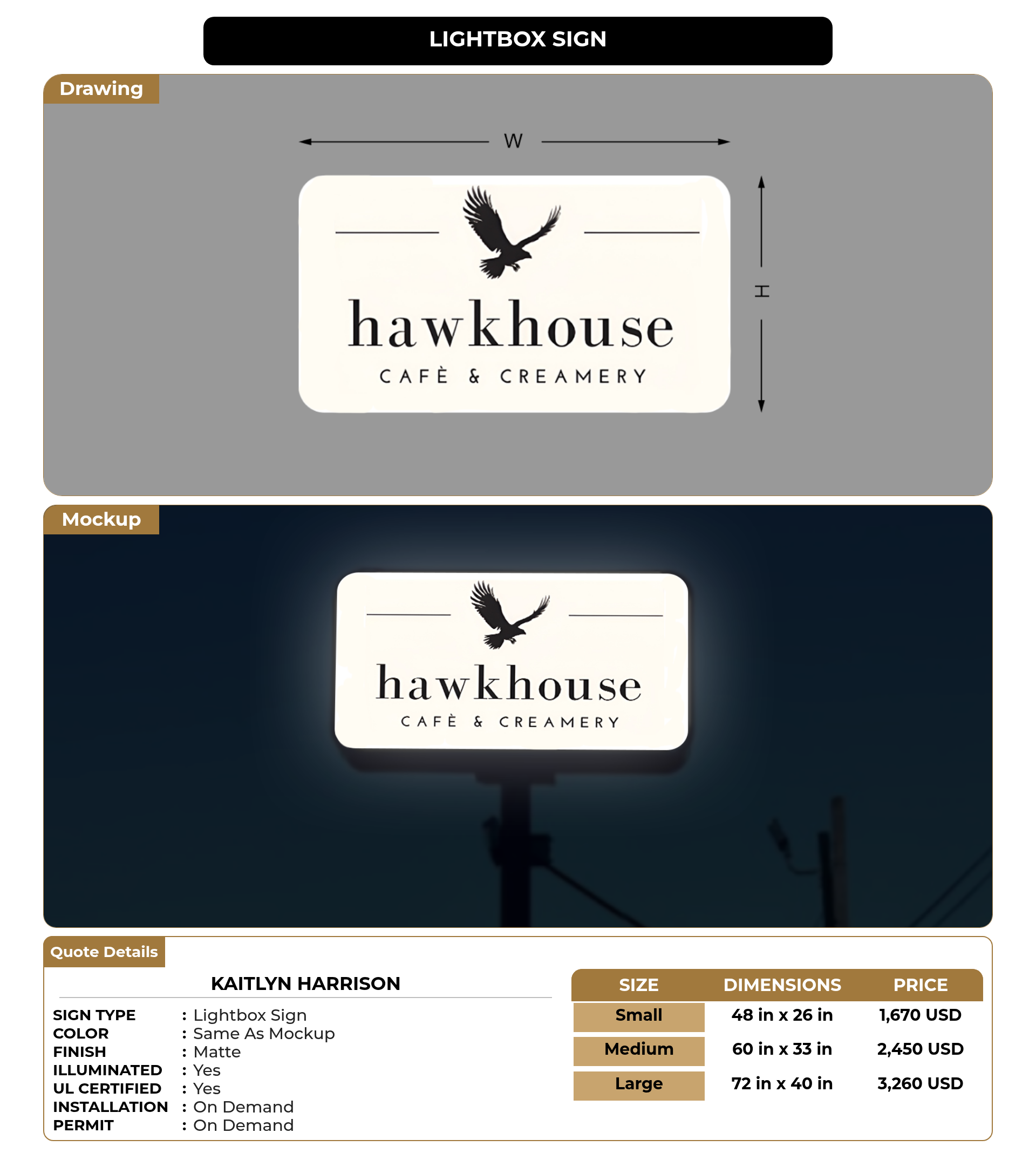 CUSTOM MOCKUP SIGN FOR Kaitlyn Harrison – Signize