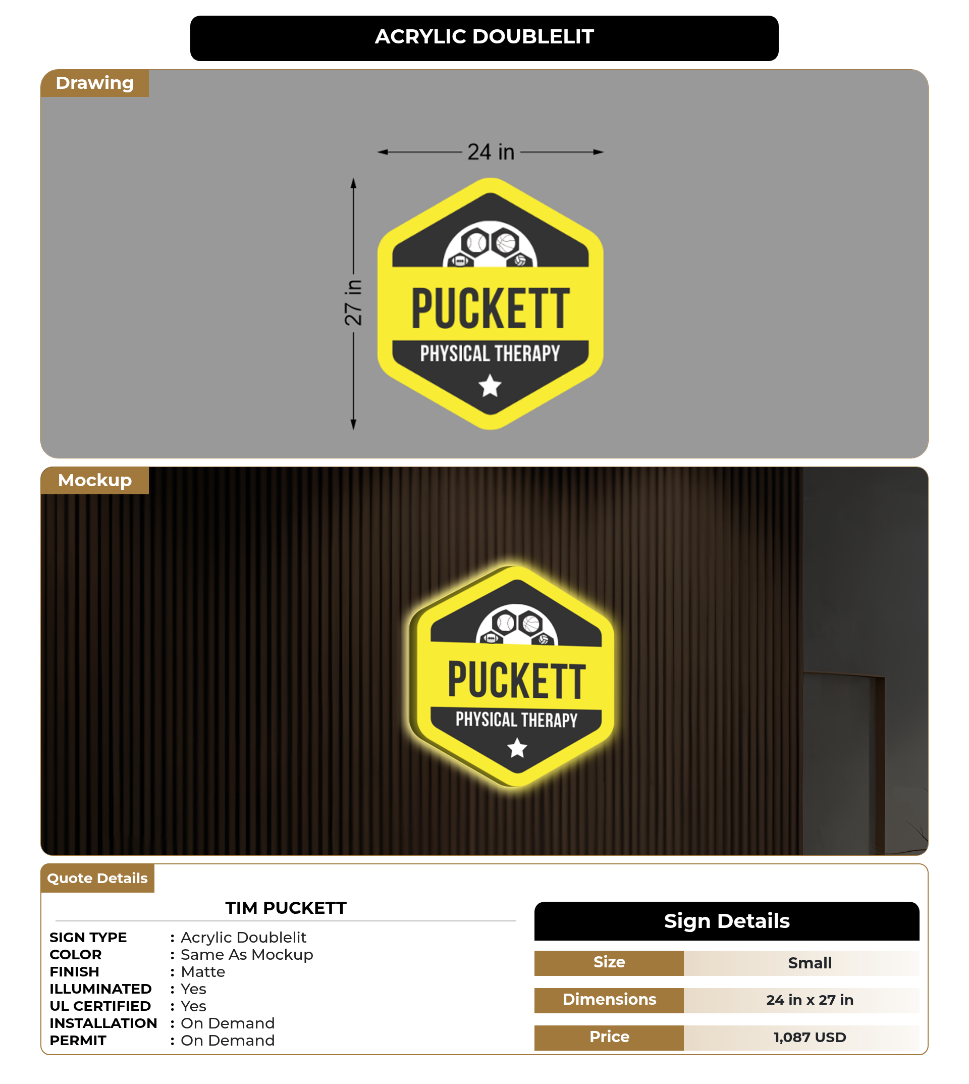 CUSTOM MOCKUP SIGN FOR Tim Puckett – Signize