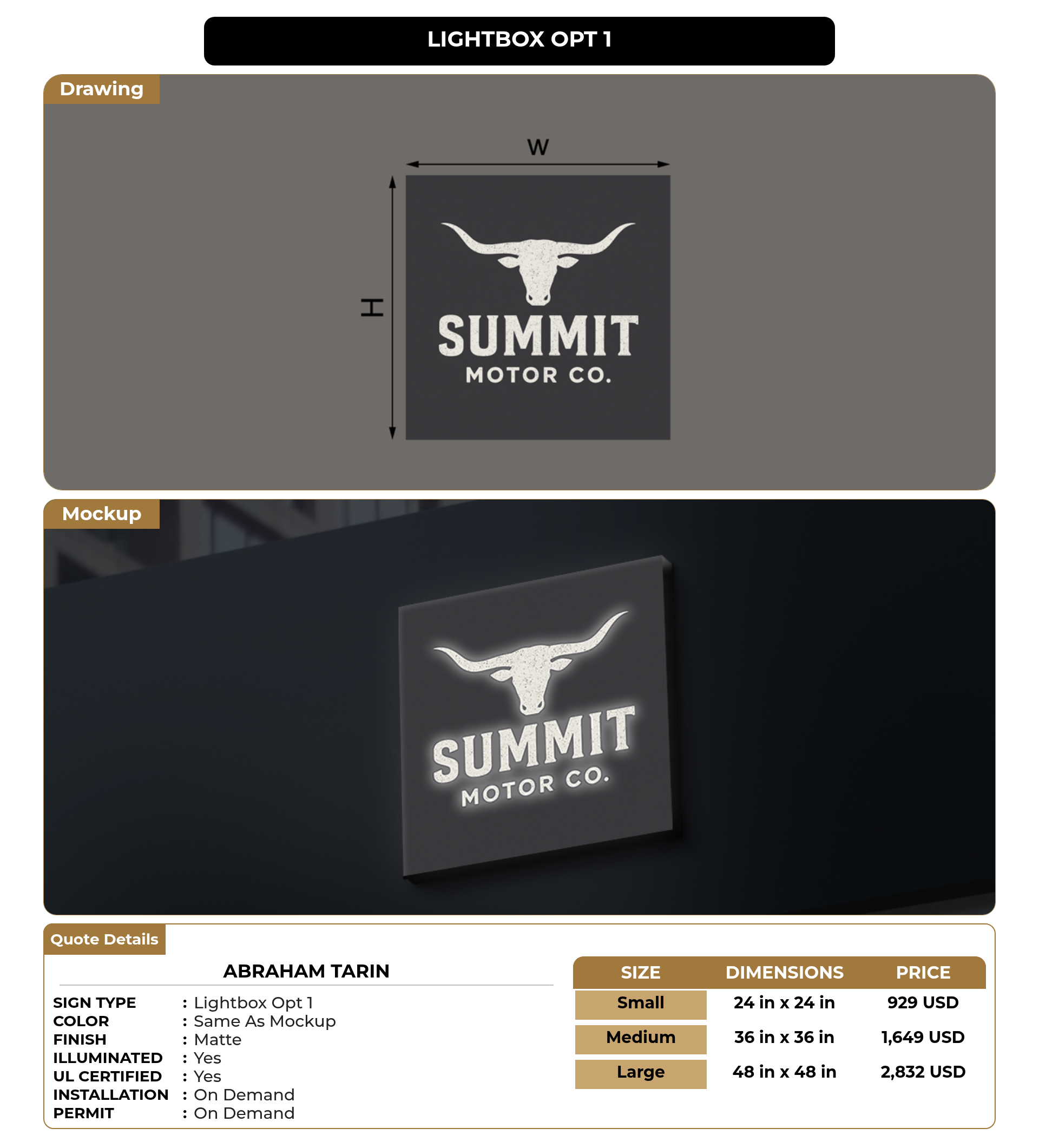 CUSTOM MOCKUP SIGN FOR Abraham Tarin – Signize