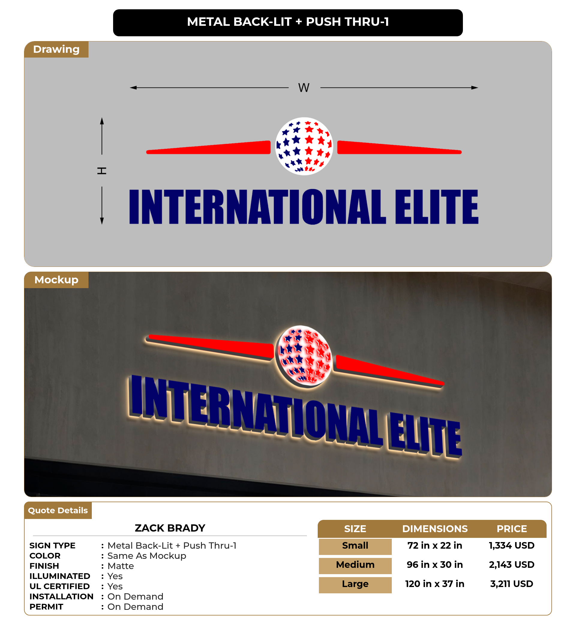 CUSTOM MOCKUP SIGN FOR Zack Brady – Signize