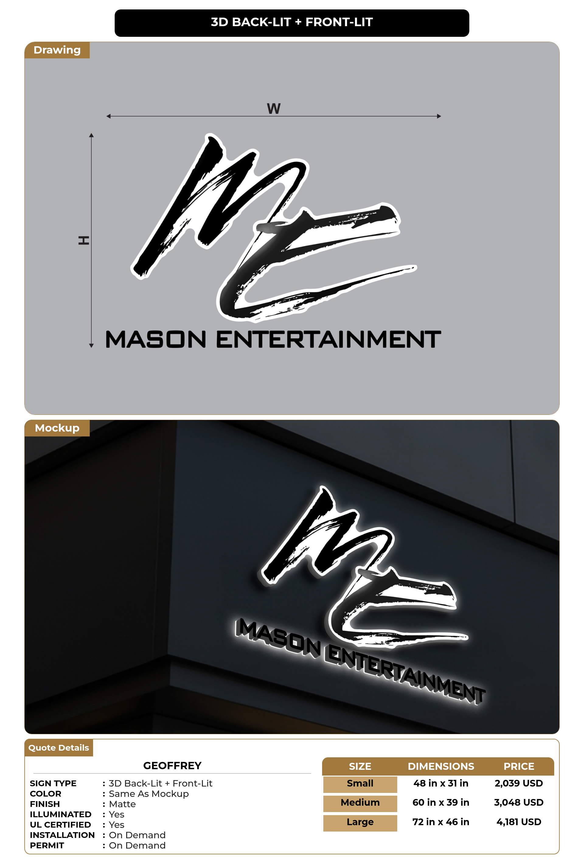 CUSTOM MOCKUP SIGN FOR Geoffrey – Signize