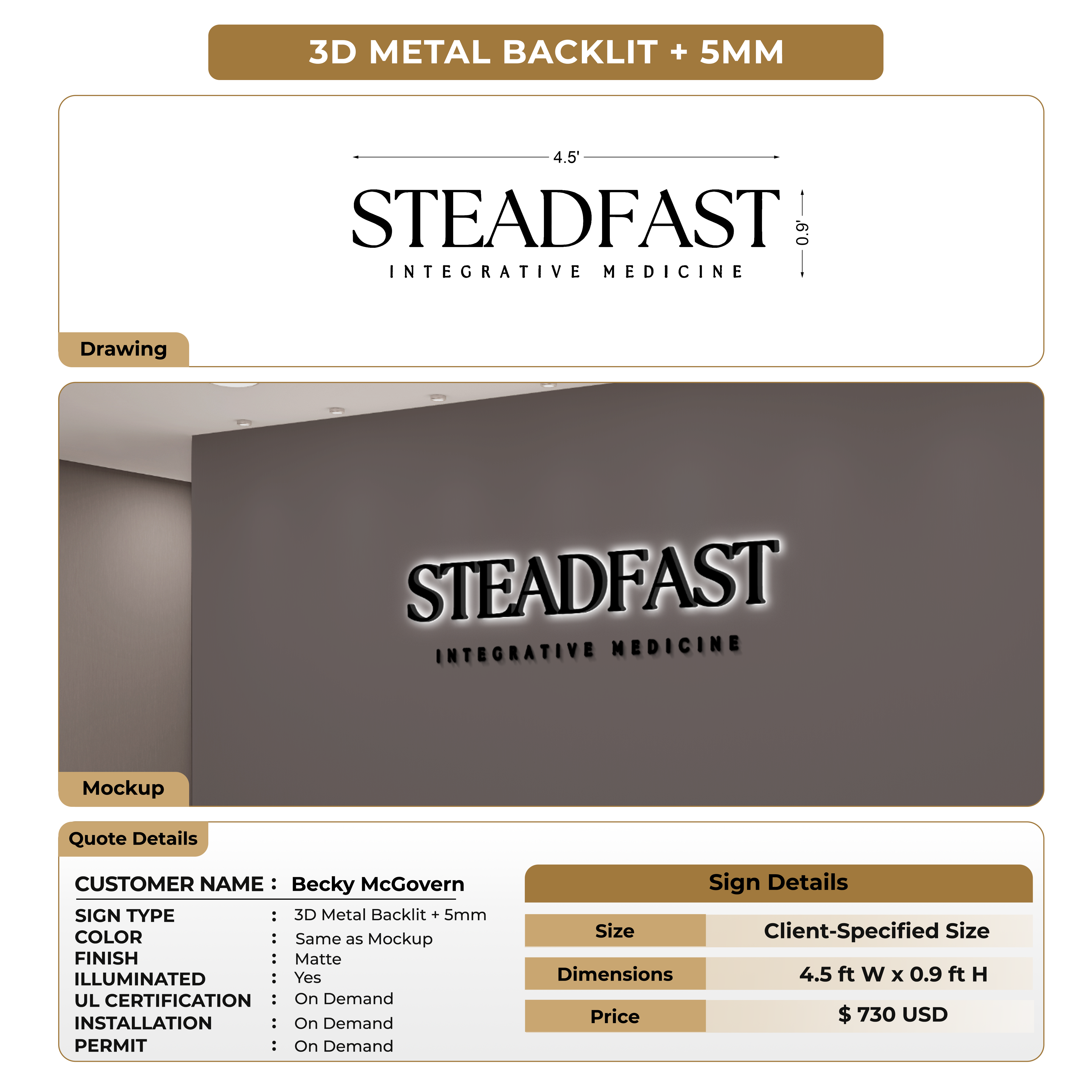 Custom Signs For Becky McGovern – Signize