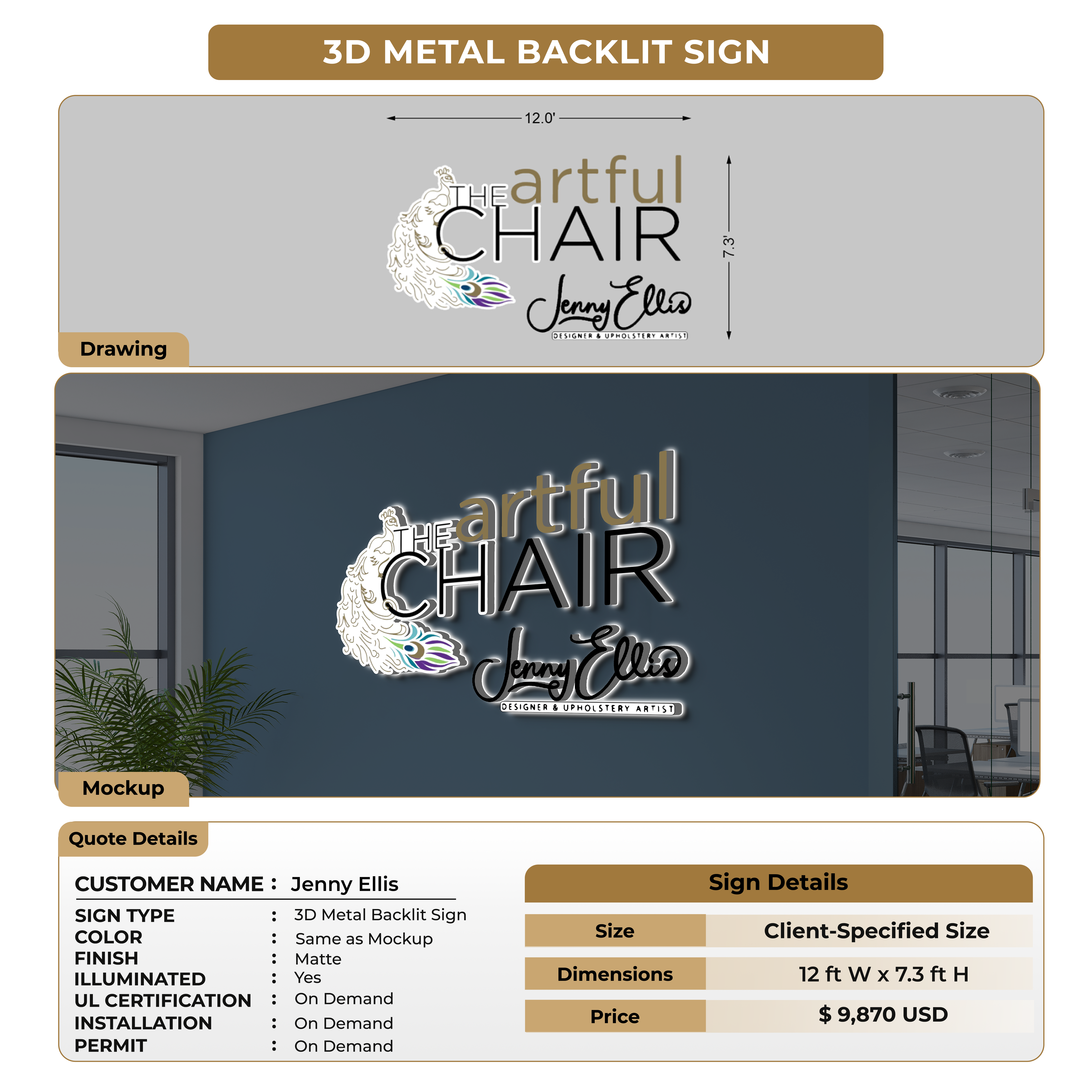 Custom Signs For Jenny Ellis – Signize
