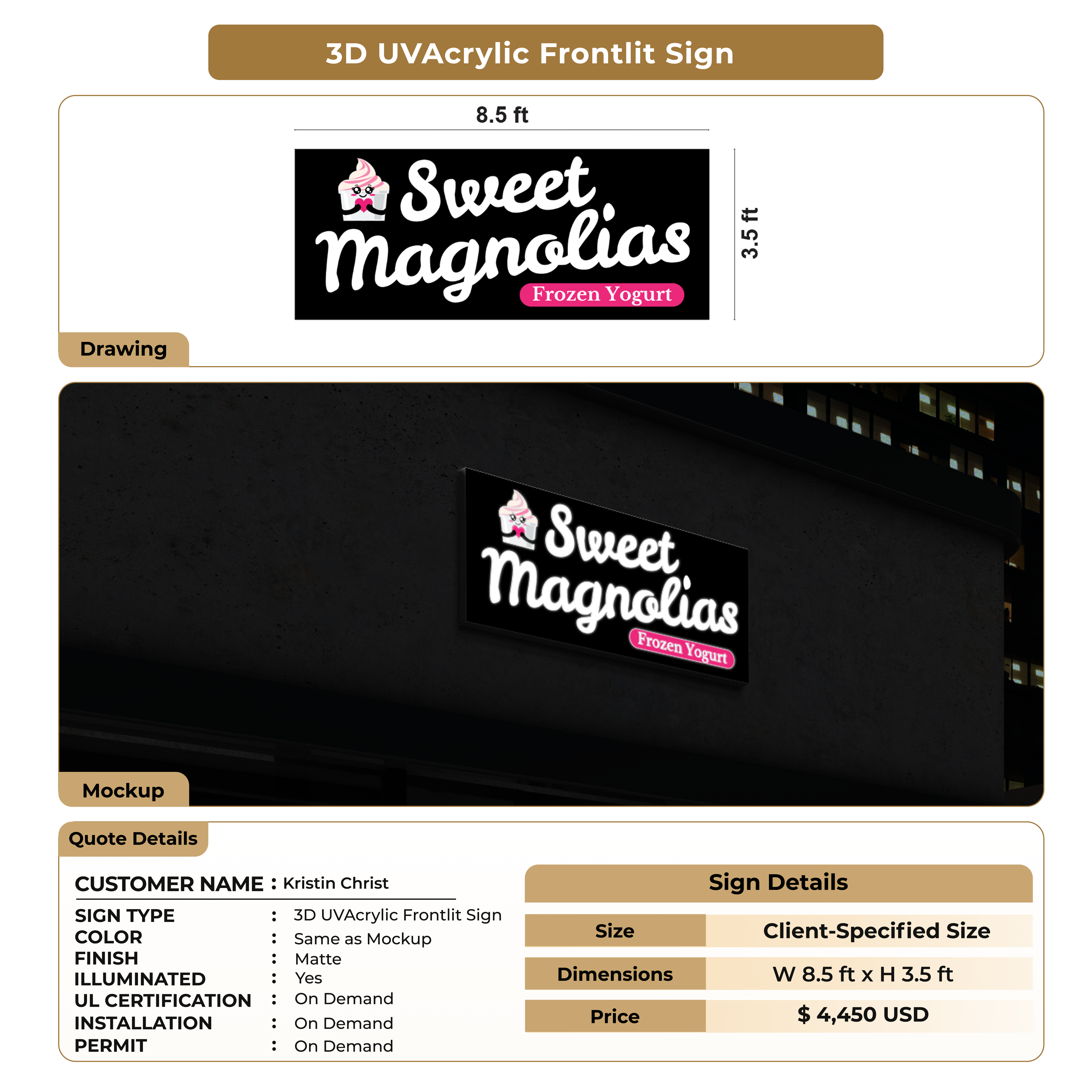 3D Custom Signs for Kristin Christ – Signize